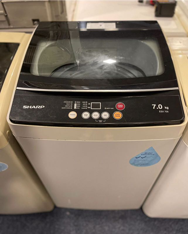 SHARP ESX705 7KG TOP LOAD WASHING MACHINE, TV & Home Appliances ...