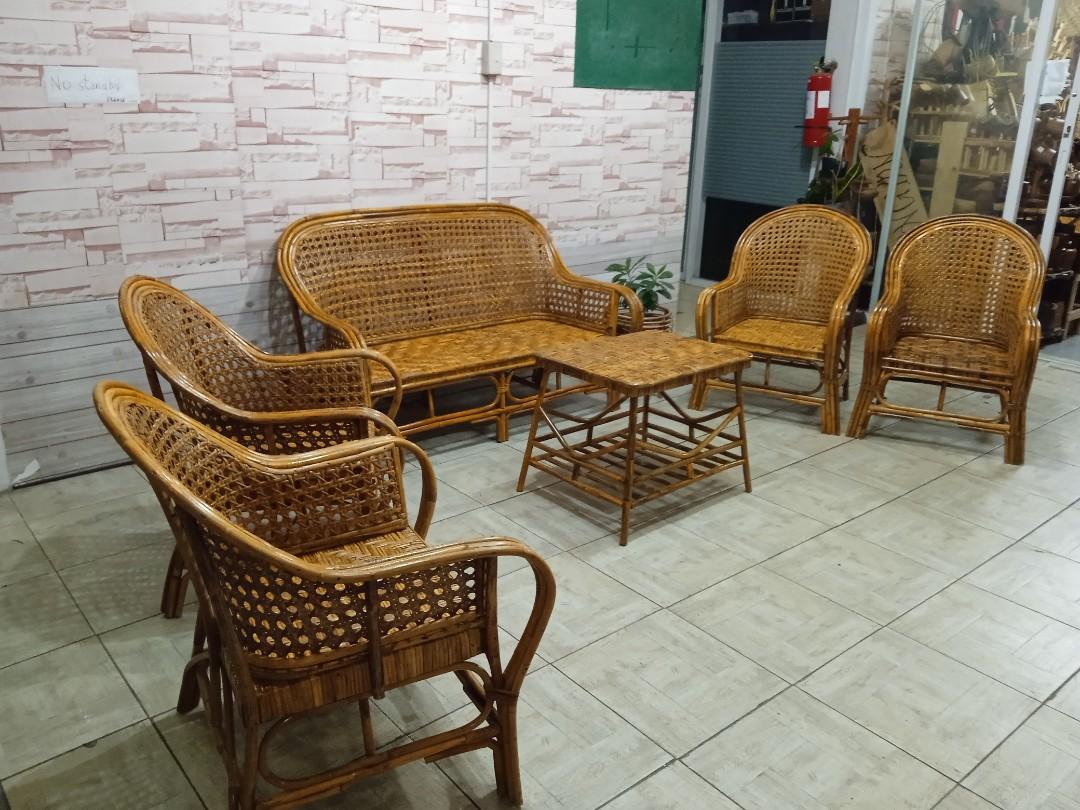 SOLIHIYA Rattan sofa sala set 7seater, Furniture & Home Living ...