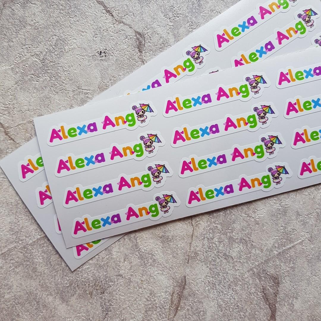 STYLO NAME LABEL - Iron label OR Sticker label, Hobbies & Toys ...