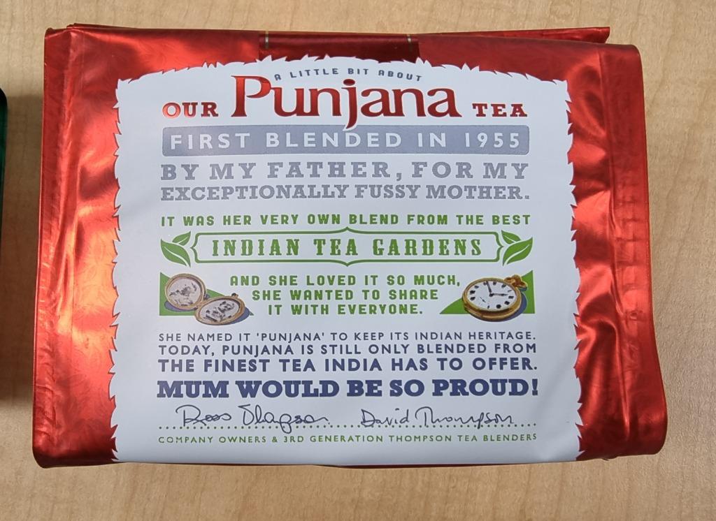 Thompson's Punjana Black tea, packet of 80 tea bags, Food & Drinks ...