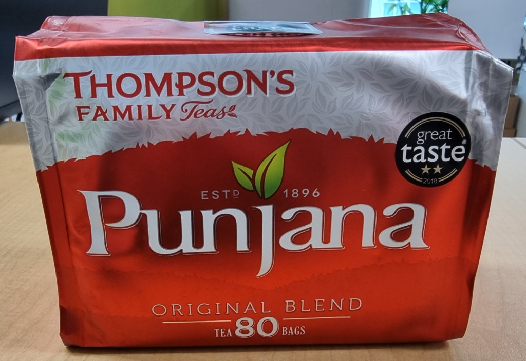 Thompson's Punjana Black tea, packet of 80 tea bags, Food & Drinks ...