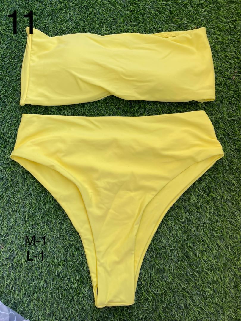 TUBE YELLOW BIKINI, Women's Fashion, Swimwear, Bikinis & Swimsuits on ...