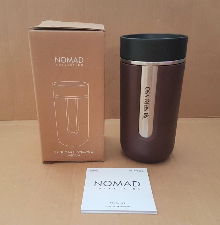 Versatile Nespresso Nomad Travel Mug, Medium 400ml, Luxury Brown Case ...