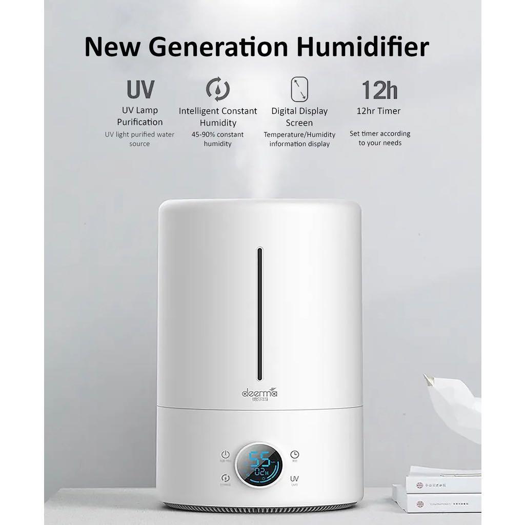 Xiaomi Deerma F628S Smart Humidifier 5L UV Lamp Sterilization 3 Gear 12H Timing Touch Display ...