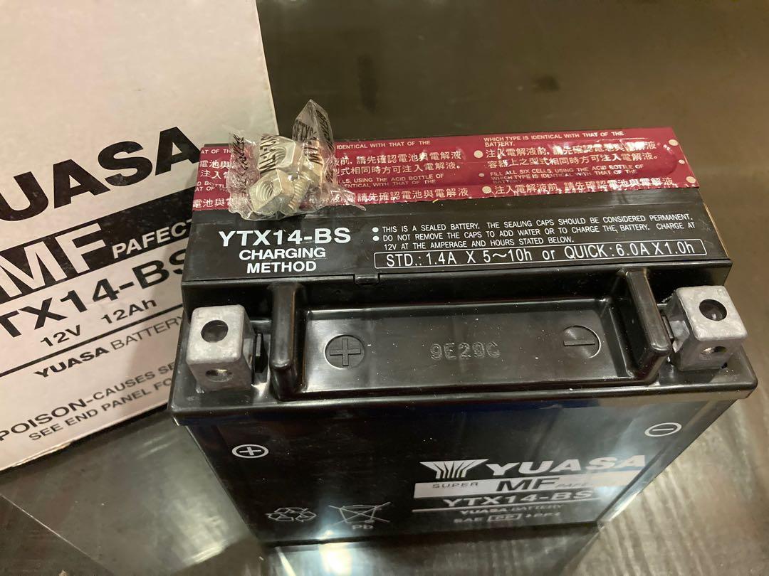 Yuasa YTX-14BS battery, Motorcycles, Motorcycle Accessories on Carousell