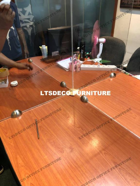 ACRYLIC BARRIER OFFICE PARTITION, Furniture & Home Living, Office ...