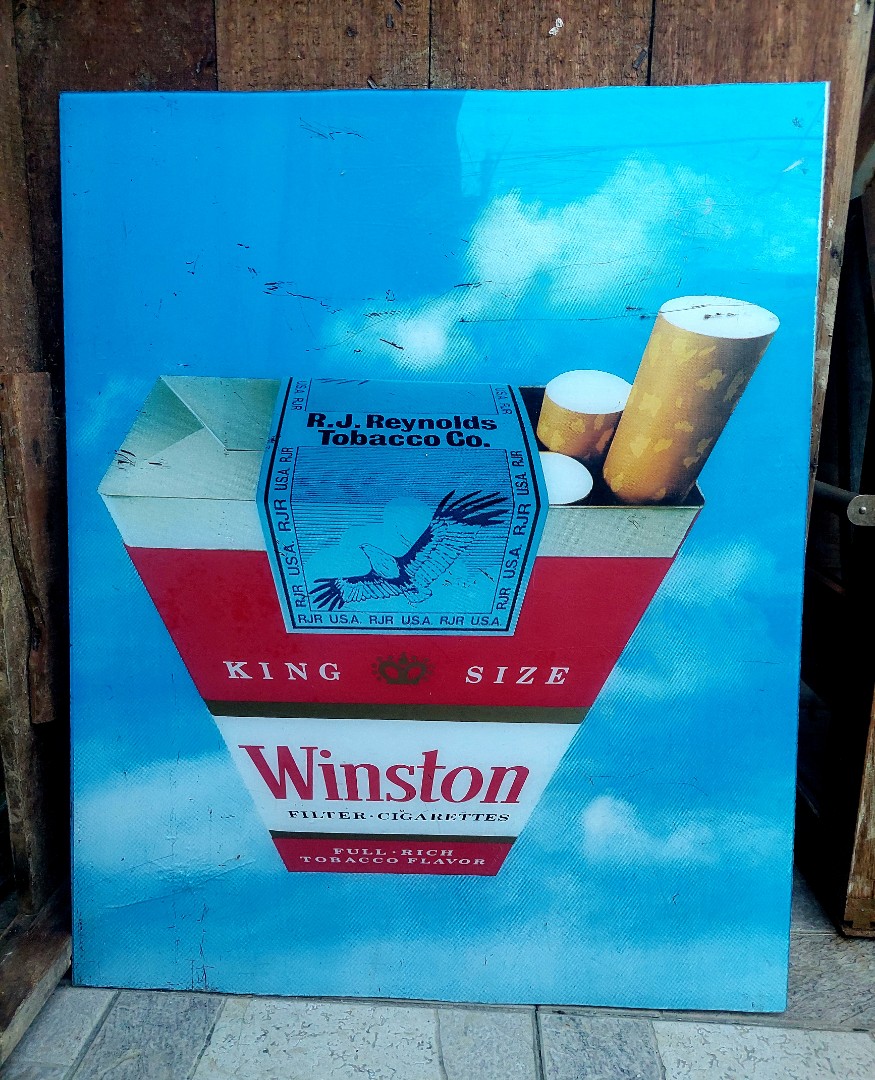 Antik/antique/vintage plastic sign winston, Hobbies & Toys ...