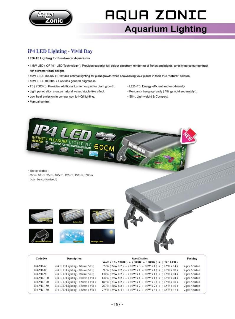 Aqua zonic IP4 LED T5 light 90cm, Pet Supplies, Homes & Other Pet Accessories on Carousell