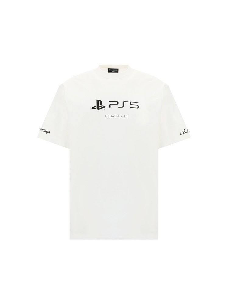 Balenciaga X Ps5 White Bt Mens Fashion Tops And Sets Tshirts And Polo
