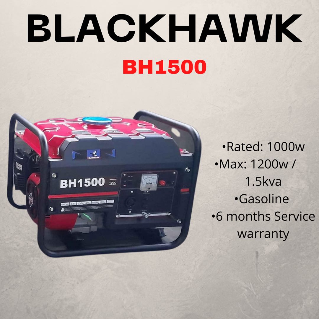 BlackHawk BH1500 Gasoline Generator, Commercial & Industrial ...