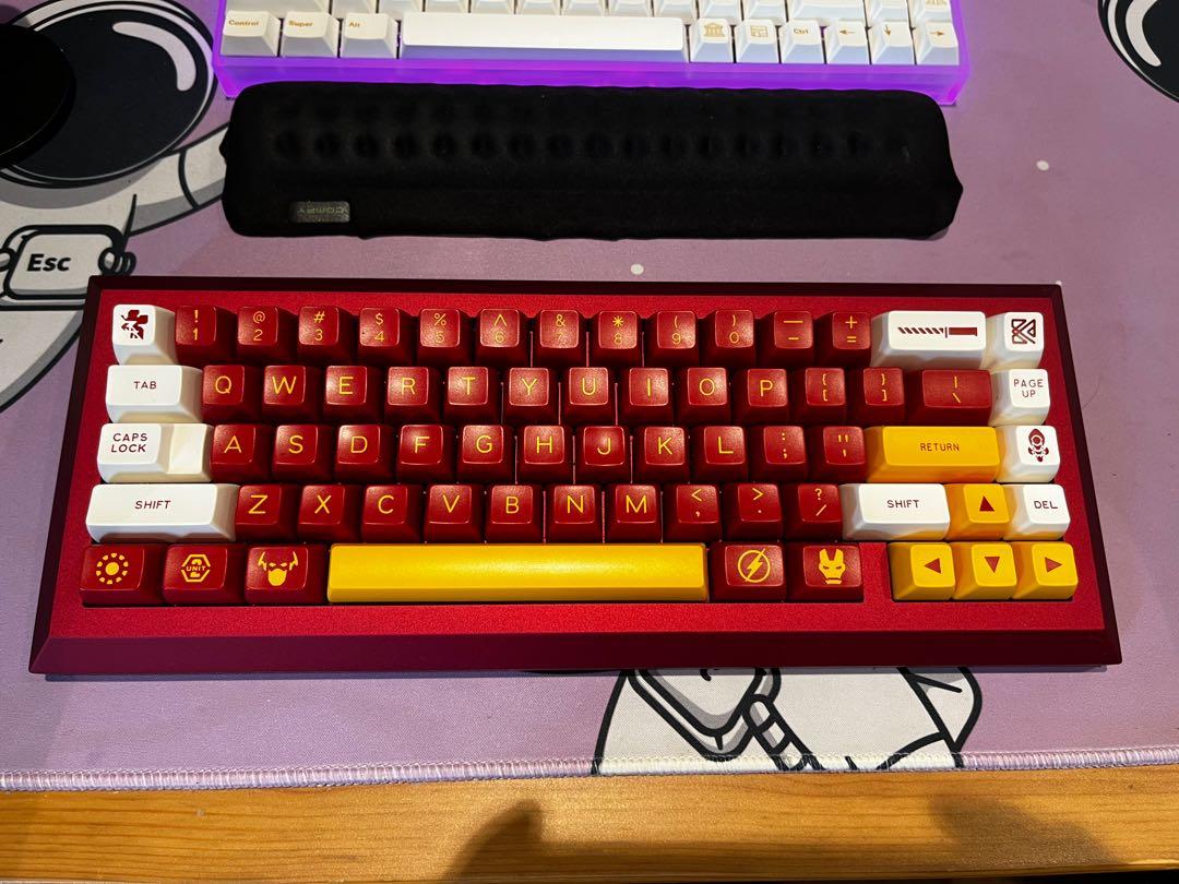 Burgundy Red Melody65 | Brass plate | Durock Stabs | Tangerines 67g| SA ...