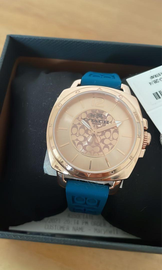 Coach Boyfriend Watch Blue, Women's Fashion, Watches & Accessories ...