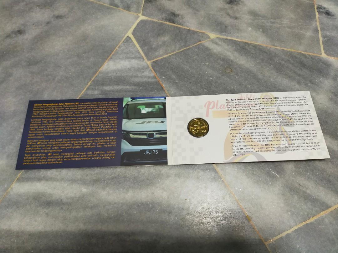 2021 Coin card jpj Jabatan pengangkutan jalan commemorative Nordic gold ...