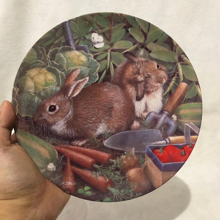 Colorful Rabbit Display Plate by Coalport, Furniture & Home Living ...
