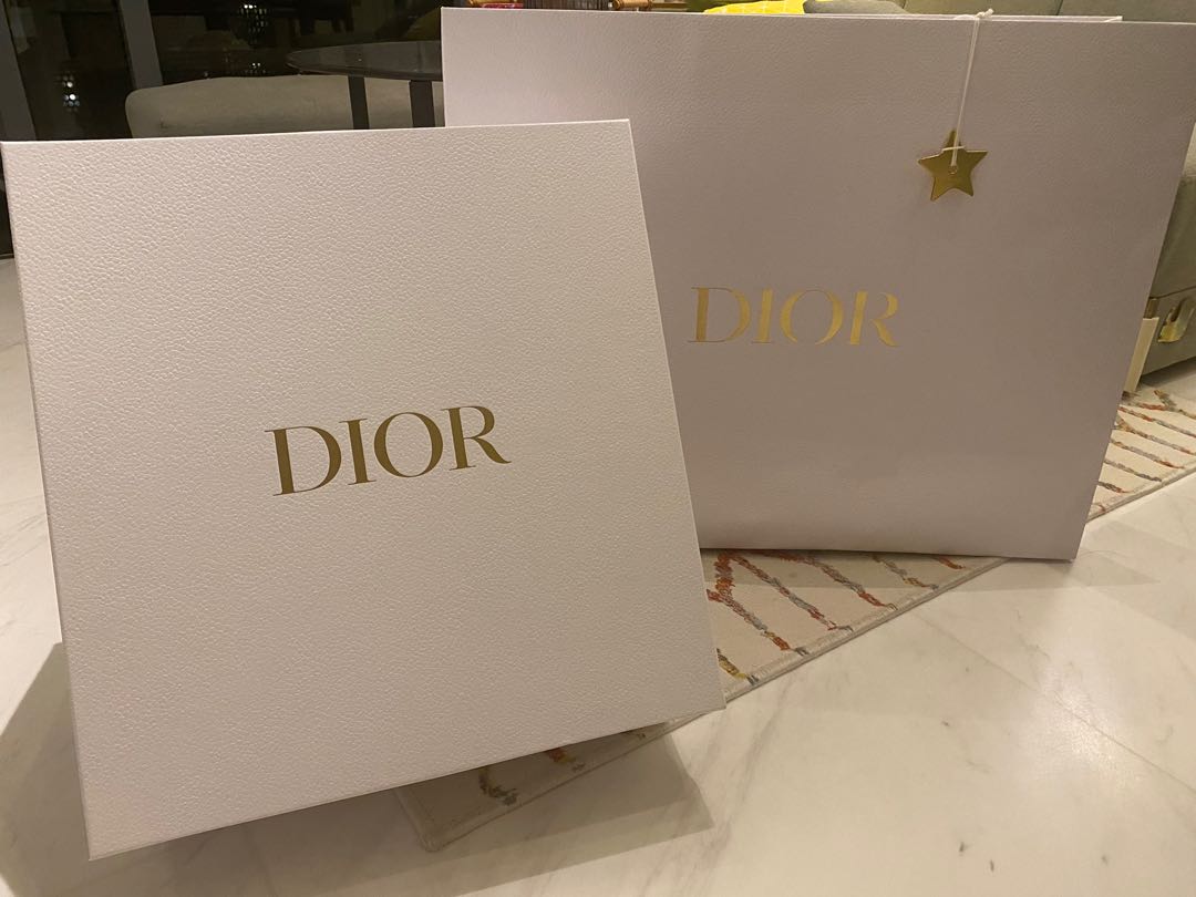 Big Dior box and paper bag, Luxury, Accessories on Carousell