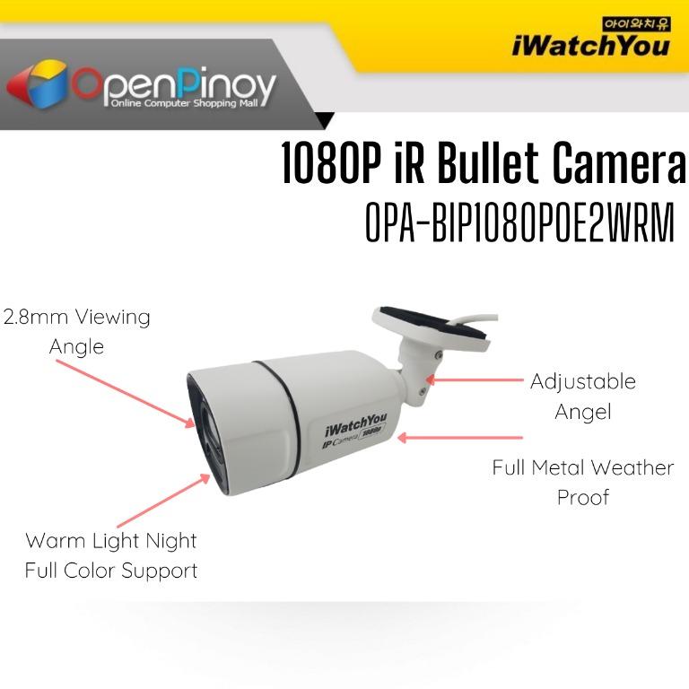 Full HD 1080P iR Bullet IP Camera with Warm light Full Color Support ...