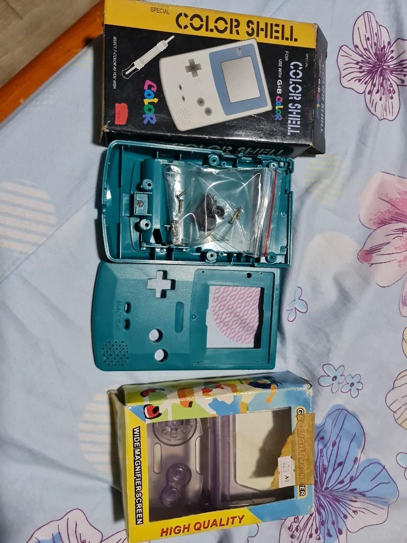 Gameboy colour shell and magnification glass and joystick, Video Gaming ...