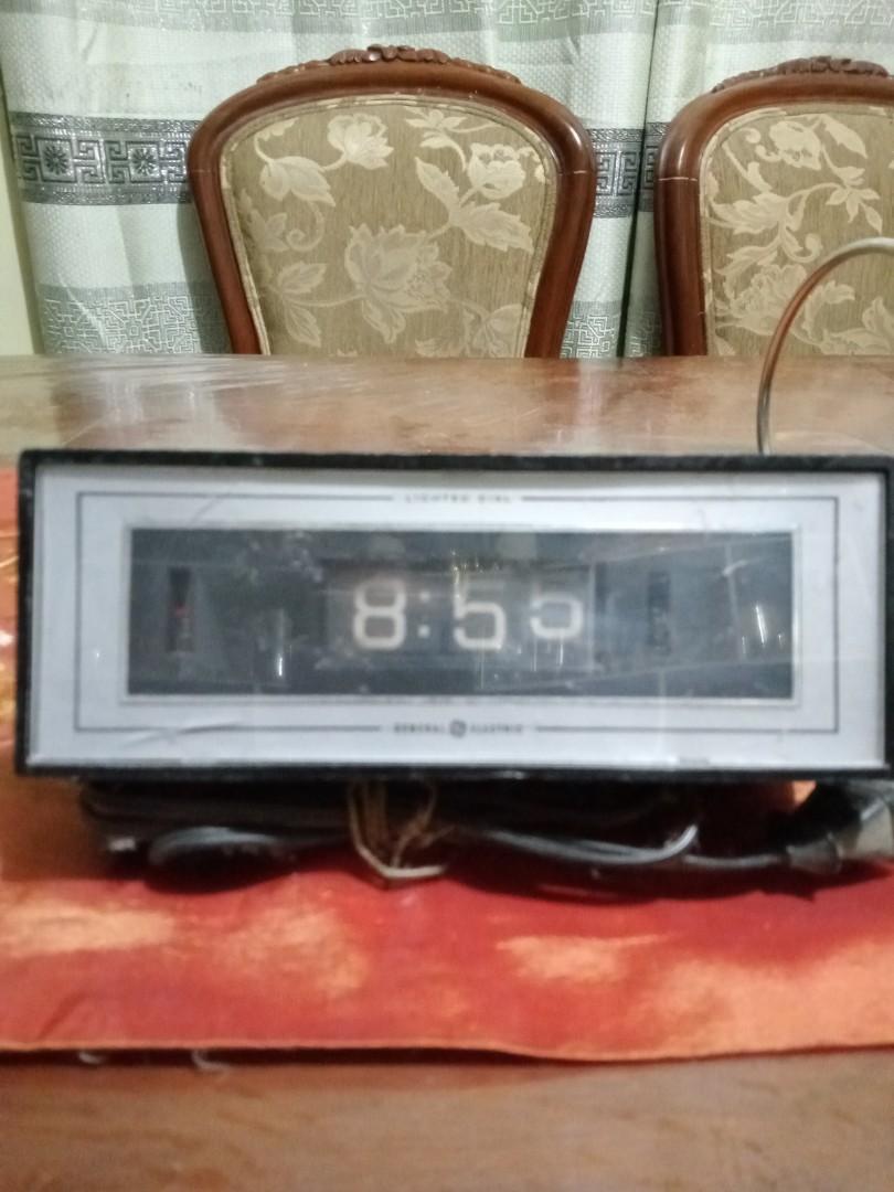 GE GENERAL ELECTRIC VINTAGE CLOCK, Furniture & Home Living, Home Decor ...