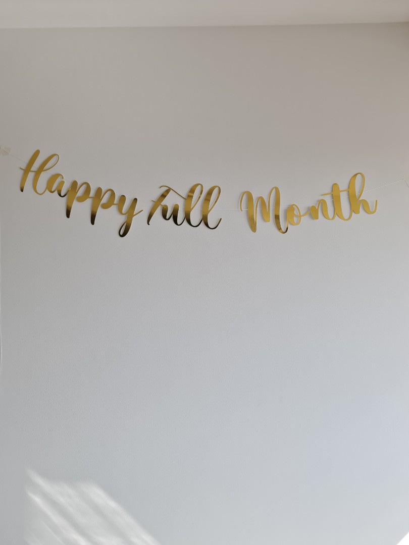 "Happy Full Month" Banner, Hobbies & Toys, Stationery & Craft ...
