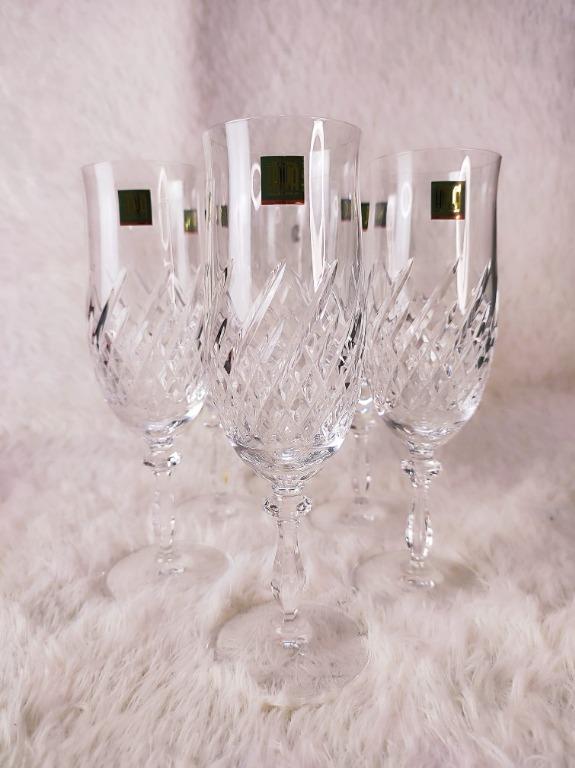 Hoya Crystal Japan Champagne Glasses 7.5", Furniture & Home Living ...