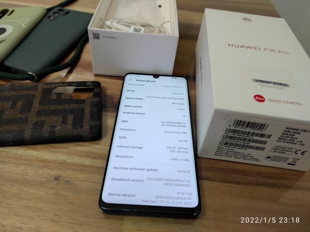 Huawei Pro 30 Singtel shop. Set. 8GRam,256G black., Mobile Phones ...