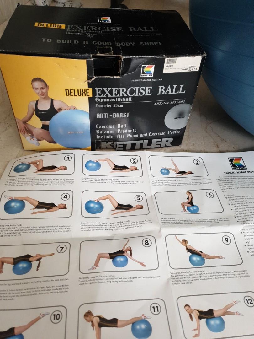 Kettler exercise ball, Sports Equipment, Exercise & Fitness, Toning ...