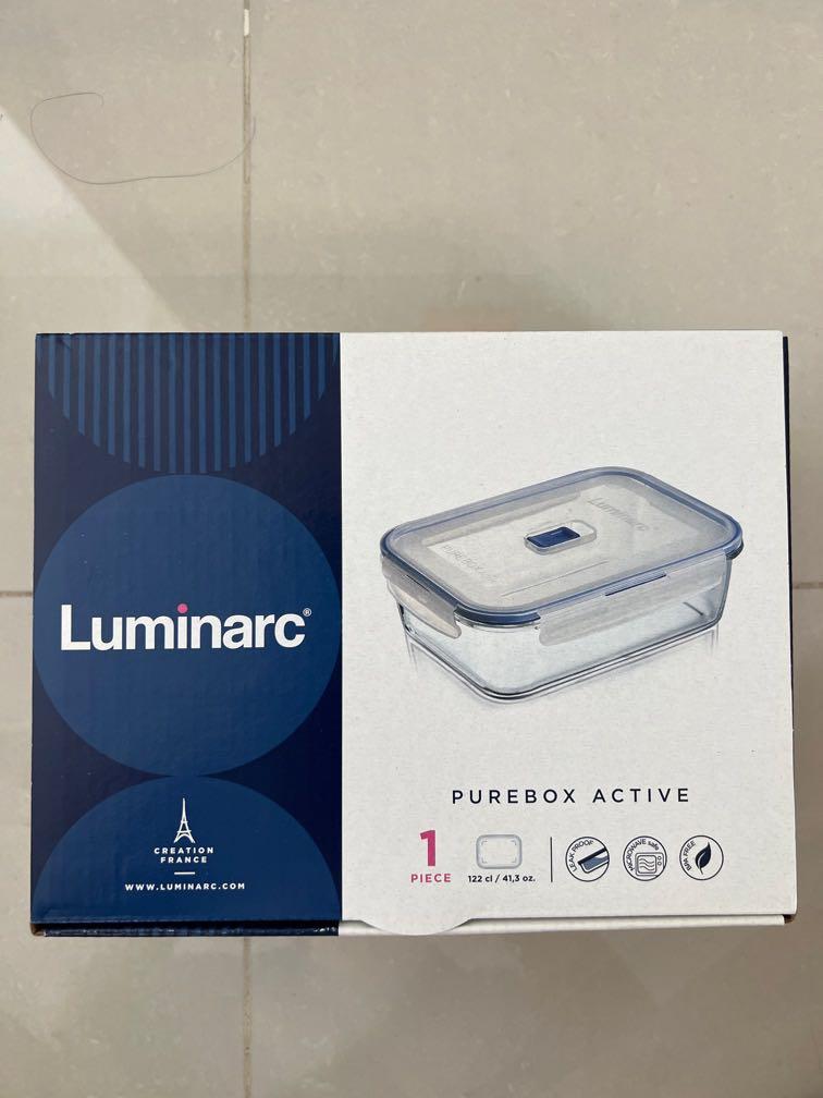 Luminarc Purebox Active glass container, Furniture & Home Living ...