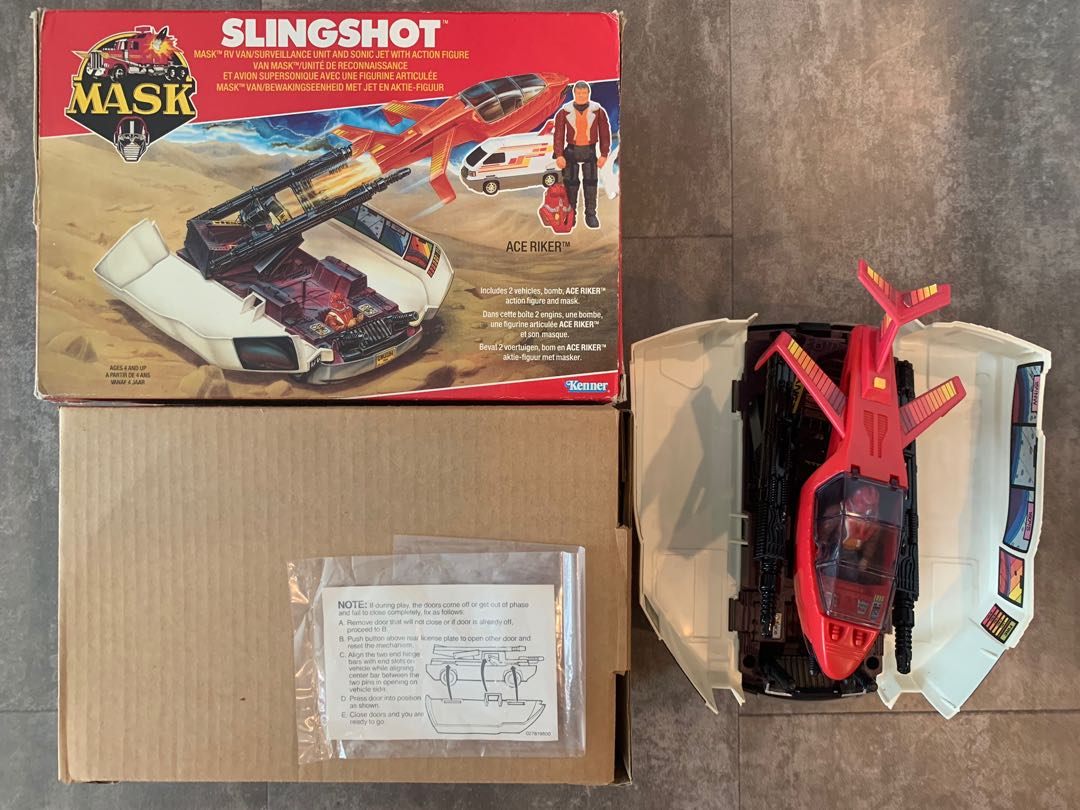 M.A.S.K mask Kenner Europe box Slingshot MIB with Original inserts ...