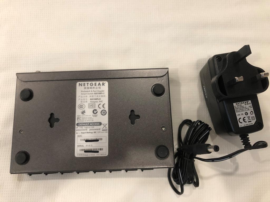 Netgear GS108Tv2 8 Port Gigabit Smart Switch, Computers & Tech, Parts ...