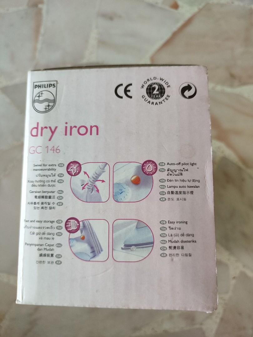 Philips dry iron GC 146 diva 100 series, TV & Home Appliances, Irons ...