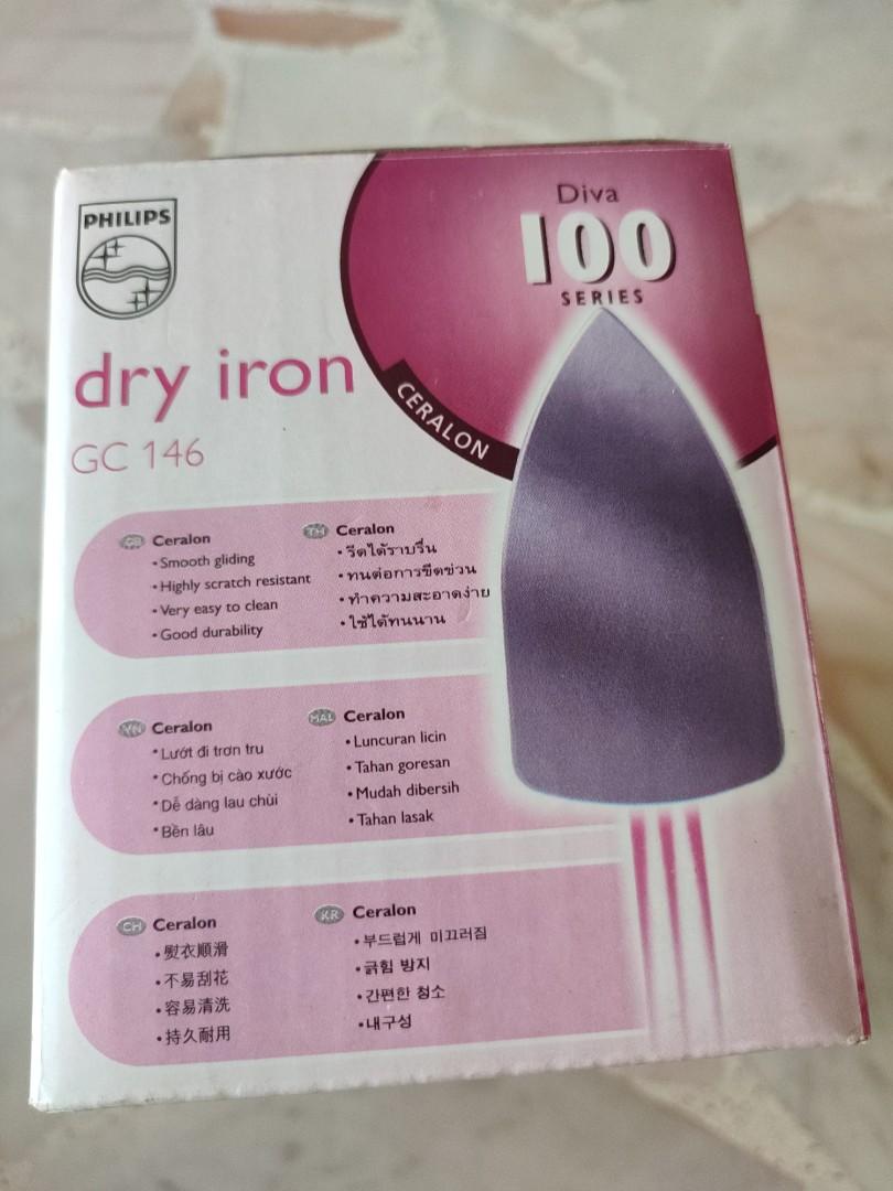 Philips dry iron GC 146 diva 100 series, TV & Home Appliances, Irons ...