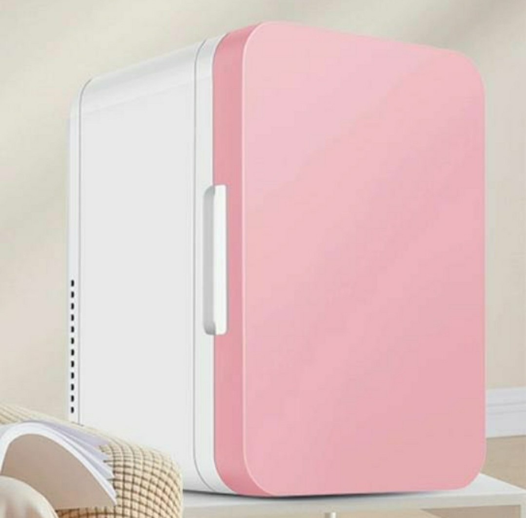 Pink Mini Fridge 8L Small Refrigerator Cosmetic make-up fridge mini ...