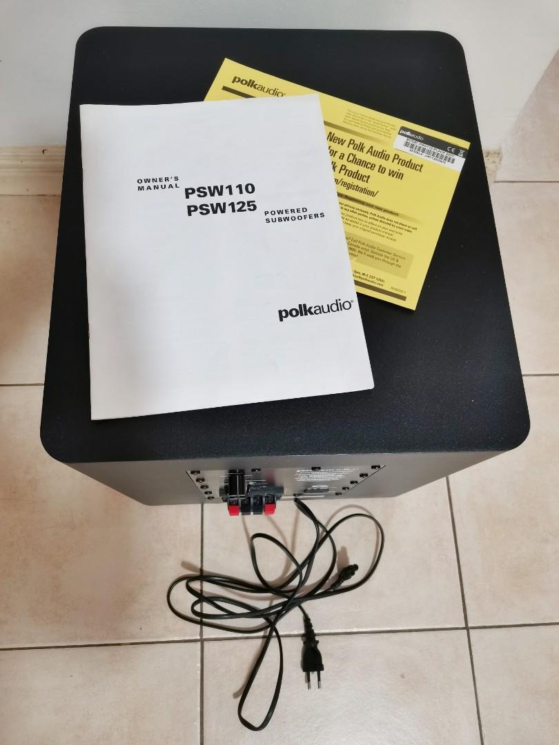 Polk Audio PSW 110 10-inch Powered Subwoofer (Single, Black), Audio ...