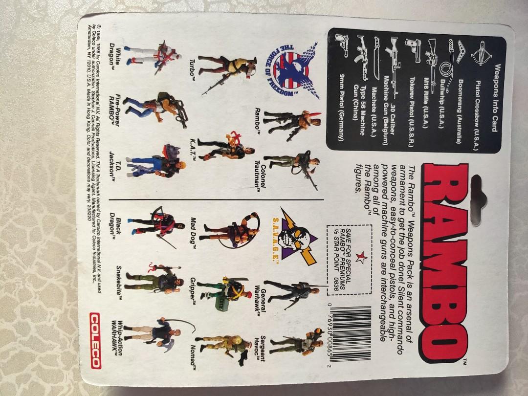Rambo Weapons Pack, Hobbies & Toys, Toys & Games on Carousell