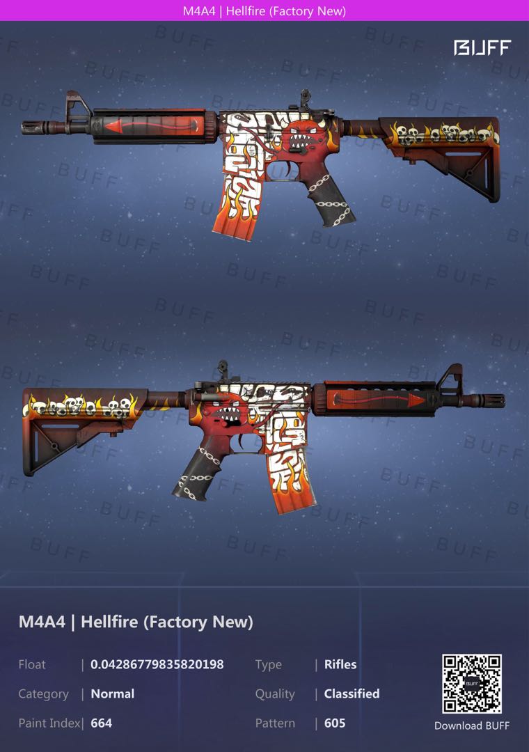 *READ DESC* FN M4A4 | Hellfire, Video Gaming, Gaming Accessories, In ...