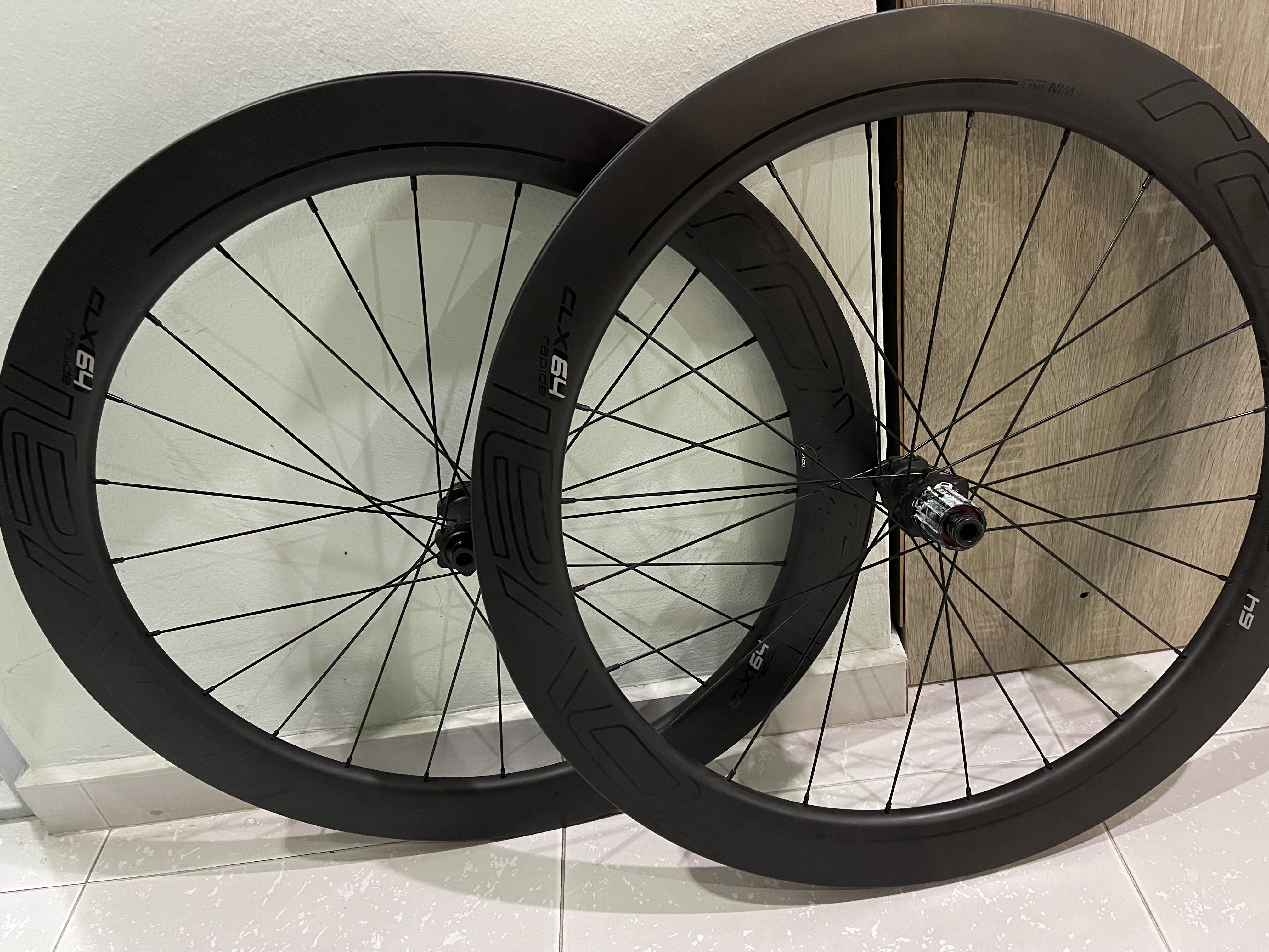 Road bike 60mm carbon wheelset (Front and Rear) , Sports Equipment ...