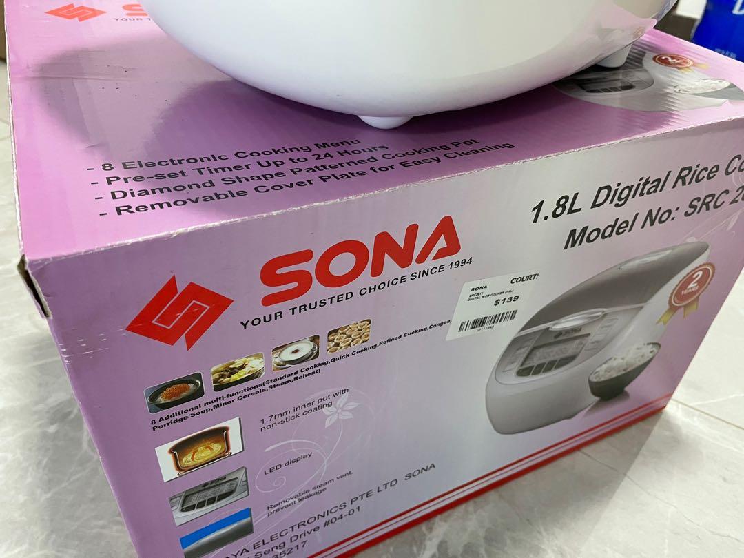 SONA 1.8L Rice Cooker, TV & Home Appliances, Kitchen Appliances ...