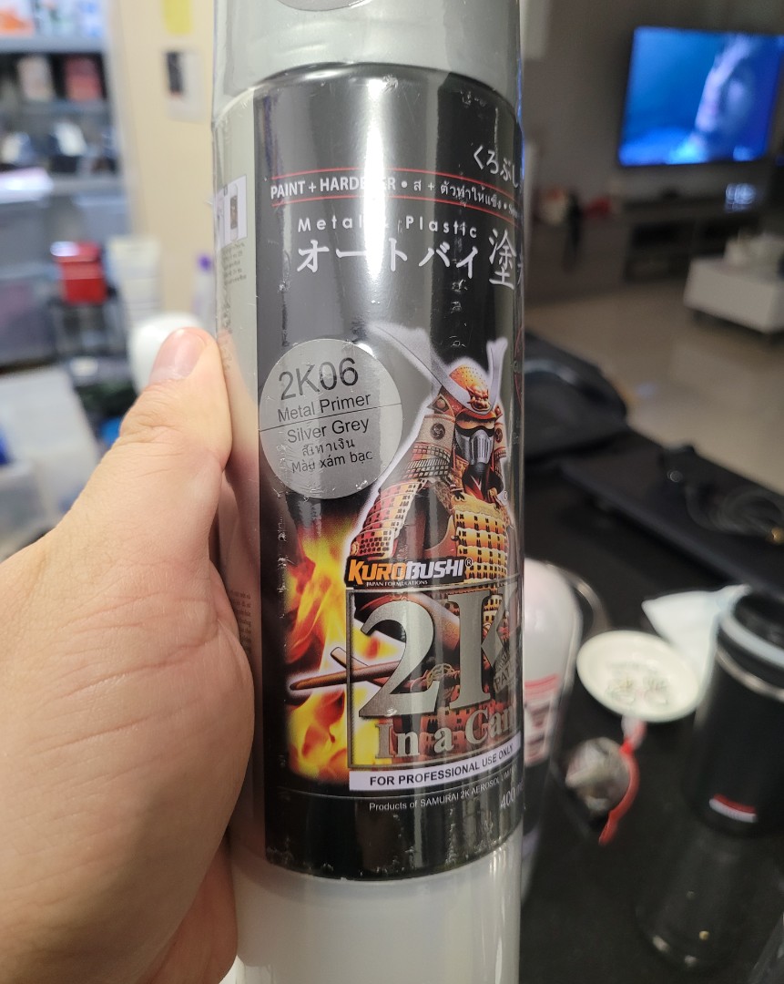 Spray Paint Kurobushi Metal Primer Silver Grey, Motorcycles, Motorcycle Accessories on Carousell