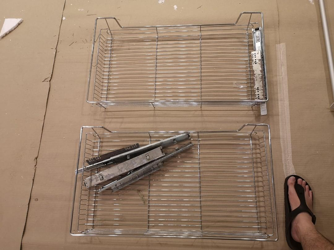 Stainless Steel Kitchen Cabinet Drawer Racks, Furniture & Home Living ...