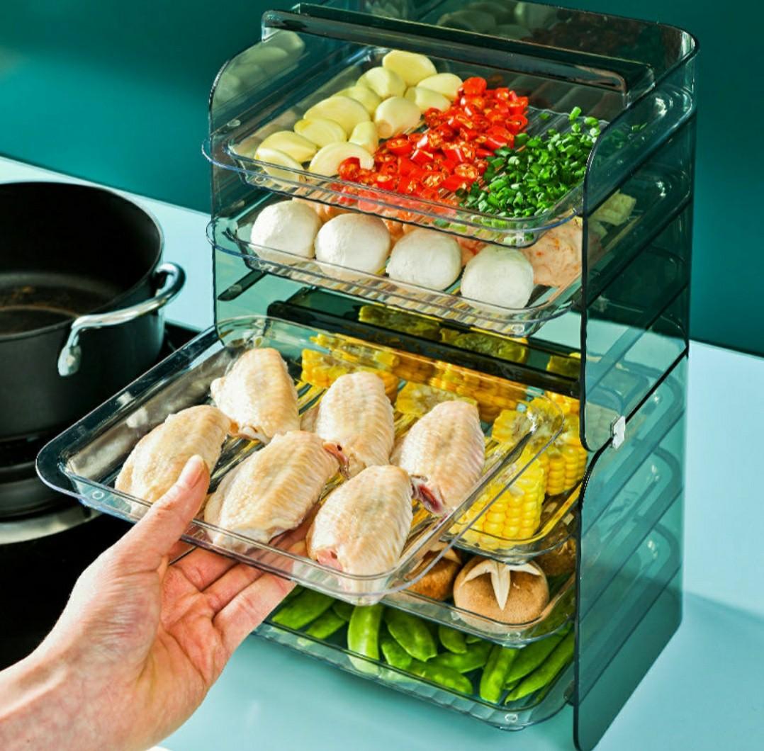 Storage Rack with pull out trays, Furniture & Home Living, Furniture ...