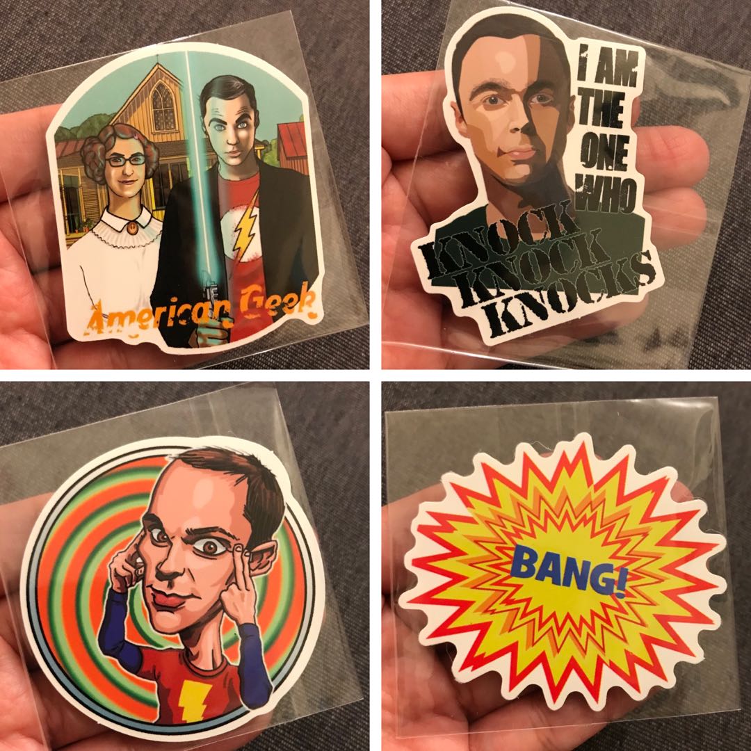 TBBT The Big Bang theory stickers Sheldon cooper Leonard Penny raj ...