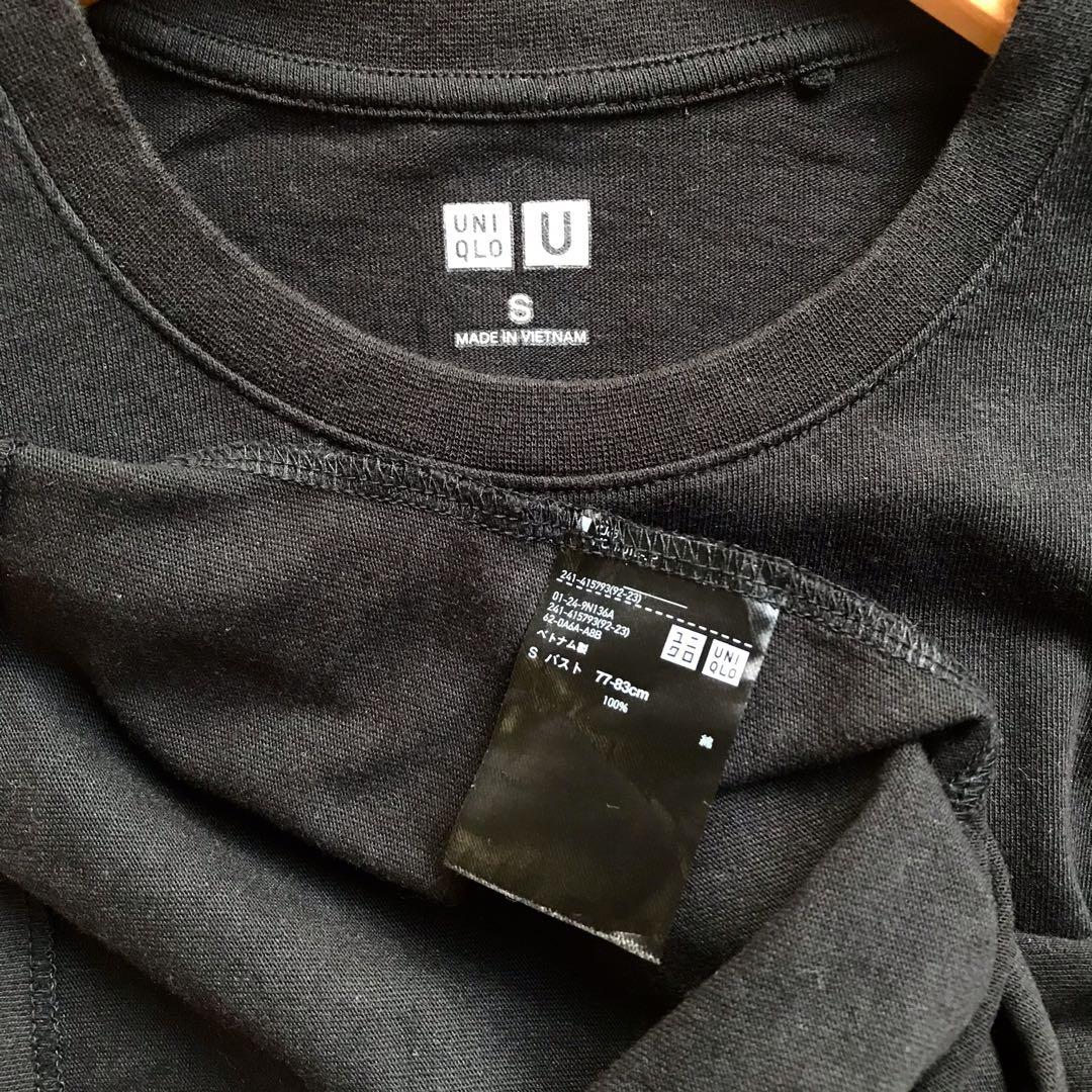Uniqlo U Black Shirt, Women's Fashion, Tops, Shirts on Carousell