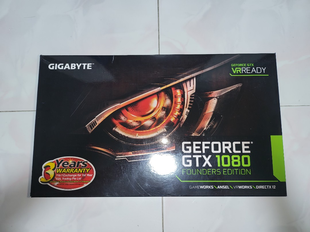[USED] Gigabyte GeForce GTX1080 FOUNDER'S EDITION 8GB GDDR5X GPU ...