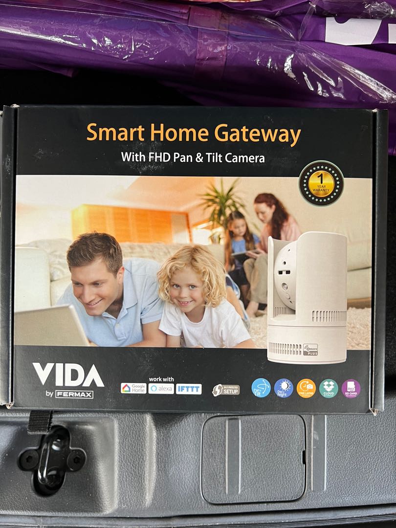 Vida Smart home gateway with FHD Pan & Tilt Camera + full HD day/night ...