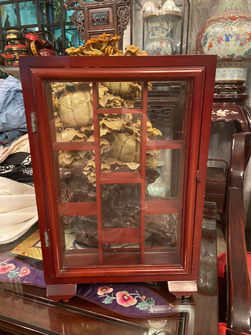 Wooden Glass table top display cabinet, Hobbies & Toys, Memorabilia ...