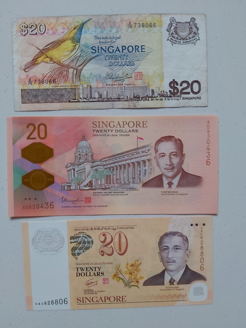 $20 seris Singapore dollar notes, Hobbies & Toys, Memorabilia ...