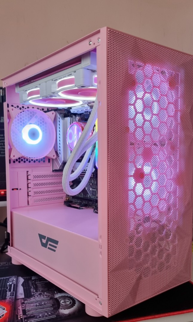 [AESTECHTICPC][01] CUSTOM PARTIALLY BUILT PC PINK Edition, Computers ...