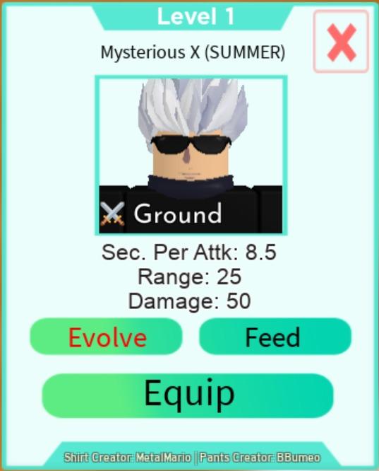 All Star Tower Defense (astd) - summer skin Gojo, Video Gaming, Gaming ...