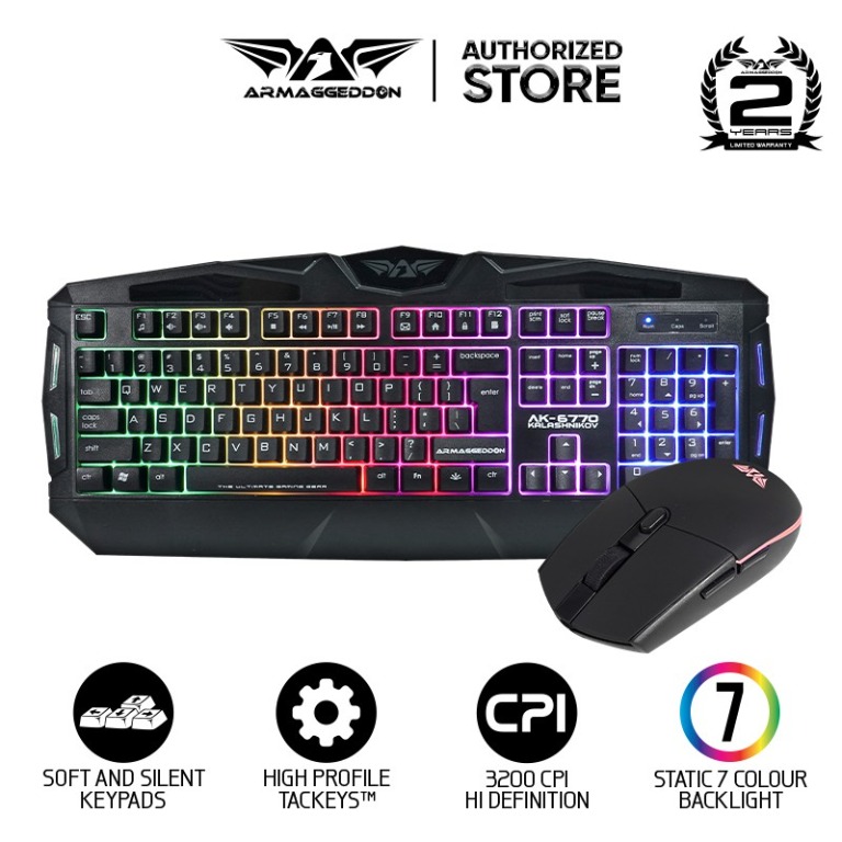 Armaggeddon Kalashnikov AK6770 Gaming Membrane Keyboard and Gaming ...
