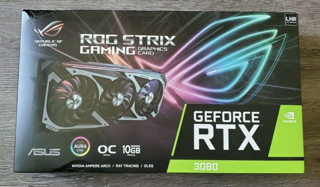 ASUS ROG Strix GeForce RTX 3080 OC 10GB GDDR6X Graphics Card GPU V2 LHR ...